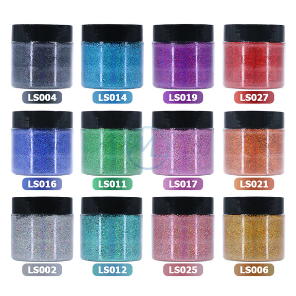 Ultra Fine Glitter Powder & Holographic Glitter 12 Colors,Resin Glitte ...