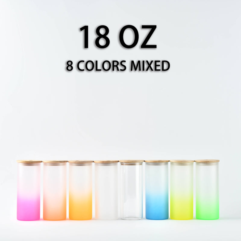 18oz sublimation ombre glass beer can wholesale 8 colors 40 pack ...